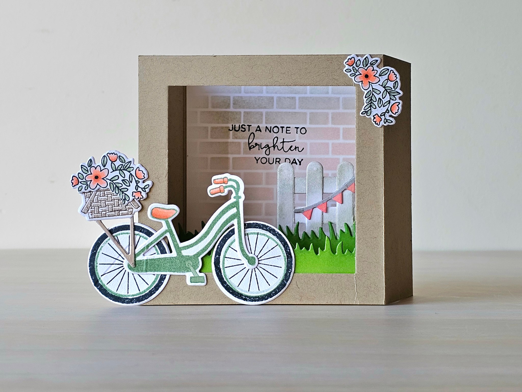 Shadow Box Card | Bike Ride Stampin’ Up! – Hugs in a Card